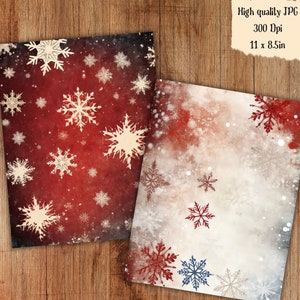 Christmas Scrapbooking Paper Christmas Junk Journal Pages Collage Sheet ...