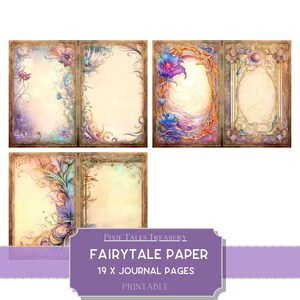 Fairytale Empty Paper Fantasy Junk Journal Kit Decorative Floral ...