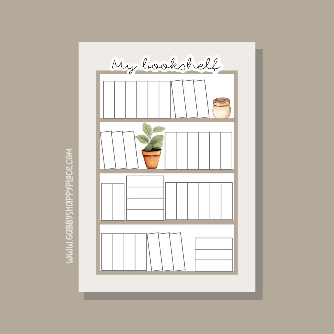 My Bookshelf Printable for Reading Journal Bookish Printables - Etsy