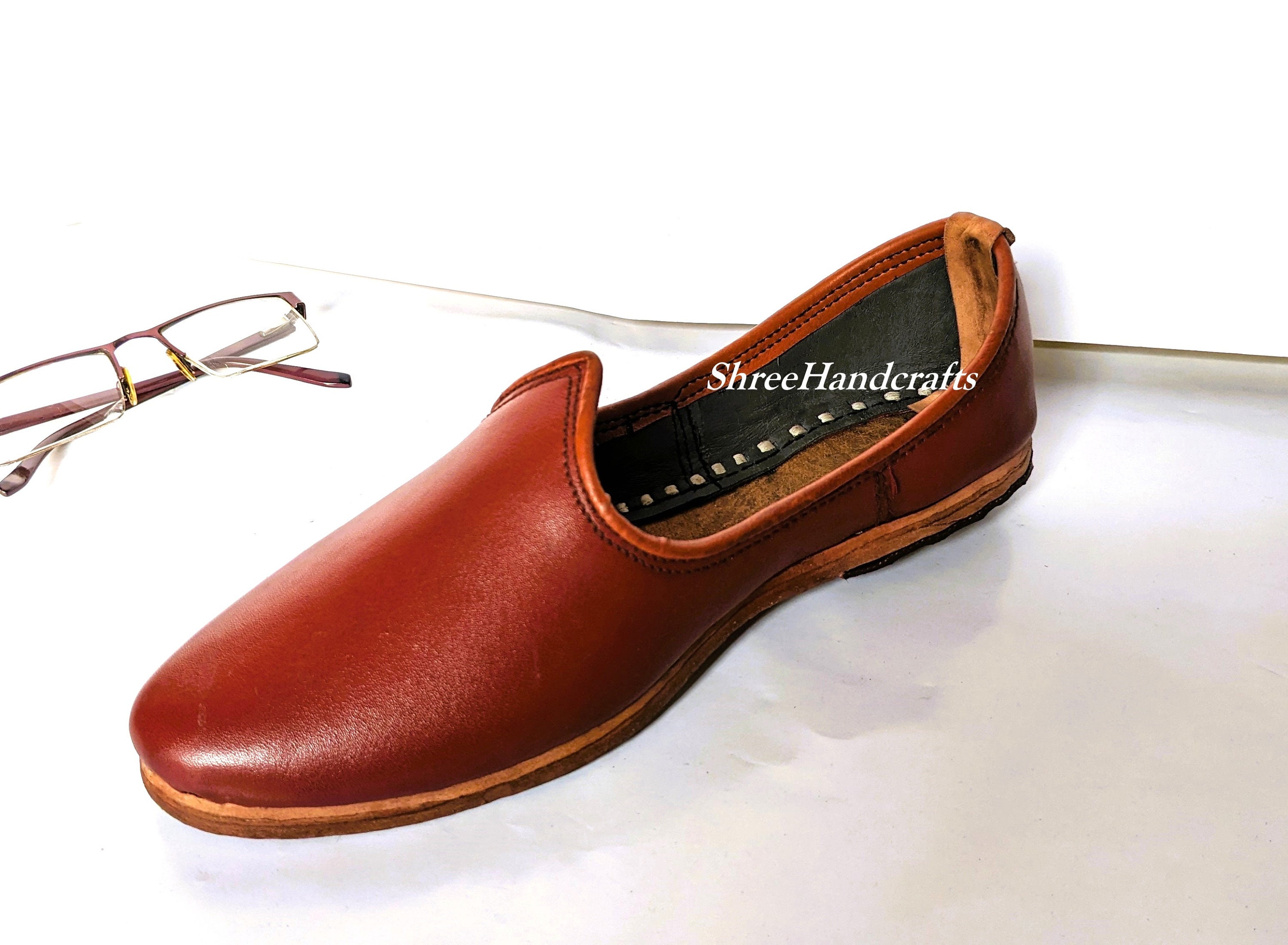 70% OFF Handmade Brown Punjabi Shoe/ Mojari/ Jutti for Men's ...