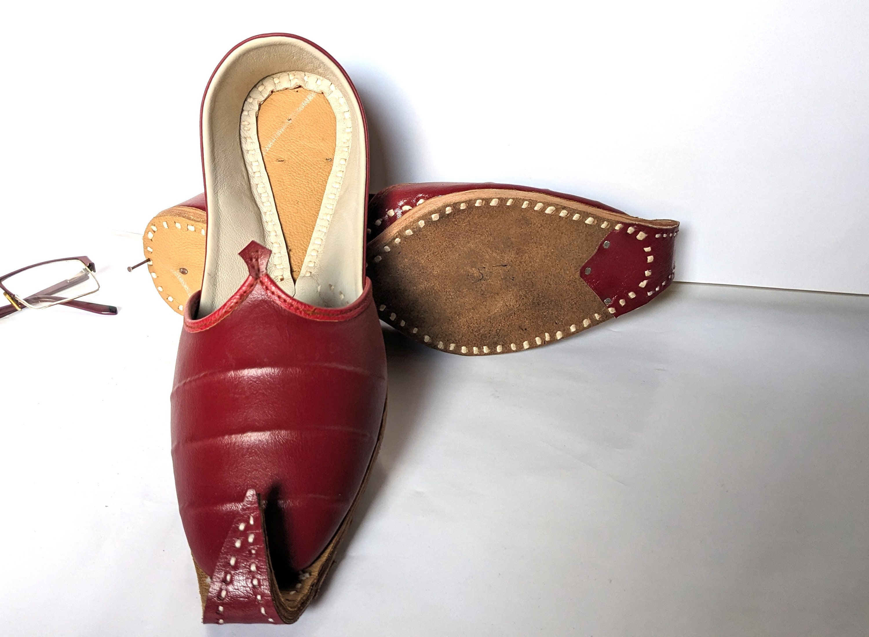 Punjabi Brown Leather Jutti for Mans Traditional Footwear Ethnic ...