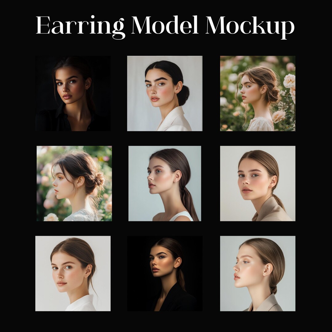 Earring Model Mockup Earring Display Earring Mockup Jewelry Mockup ...