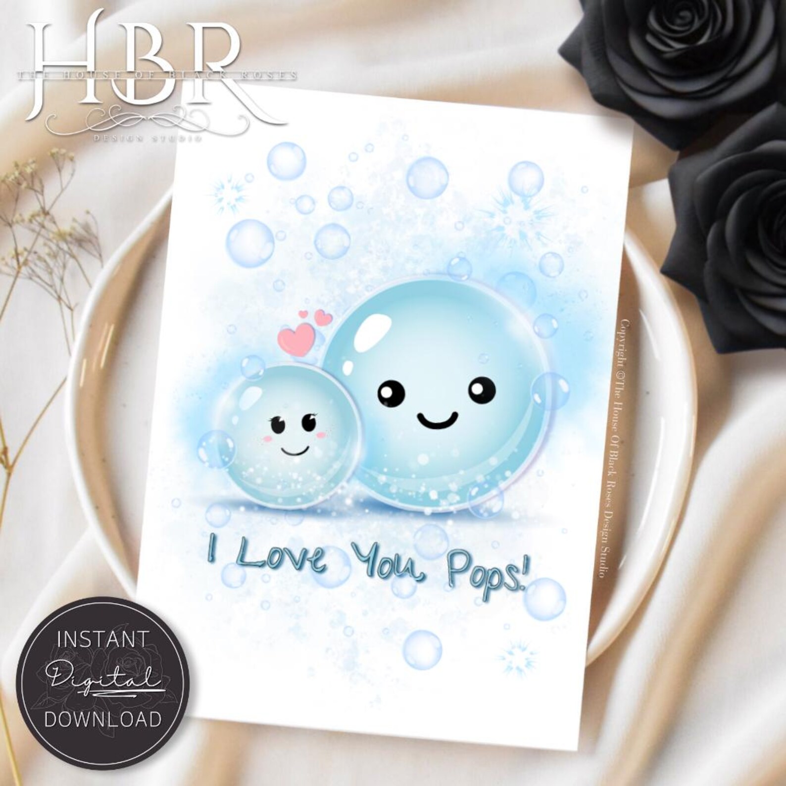 DIGITAL DOWNLOAD I Love You Pops Greeting Card Versatile Dad Birthday ...