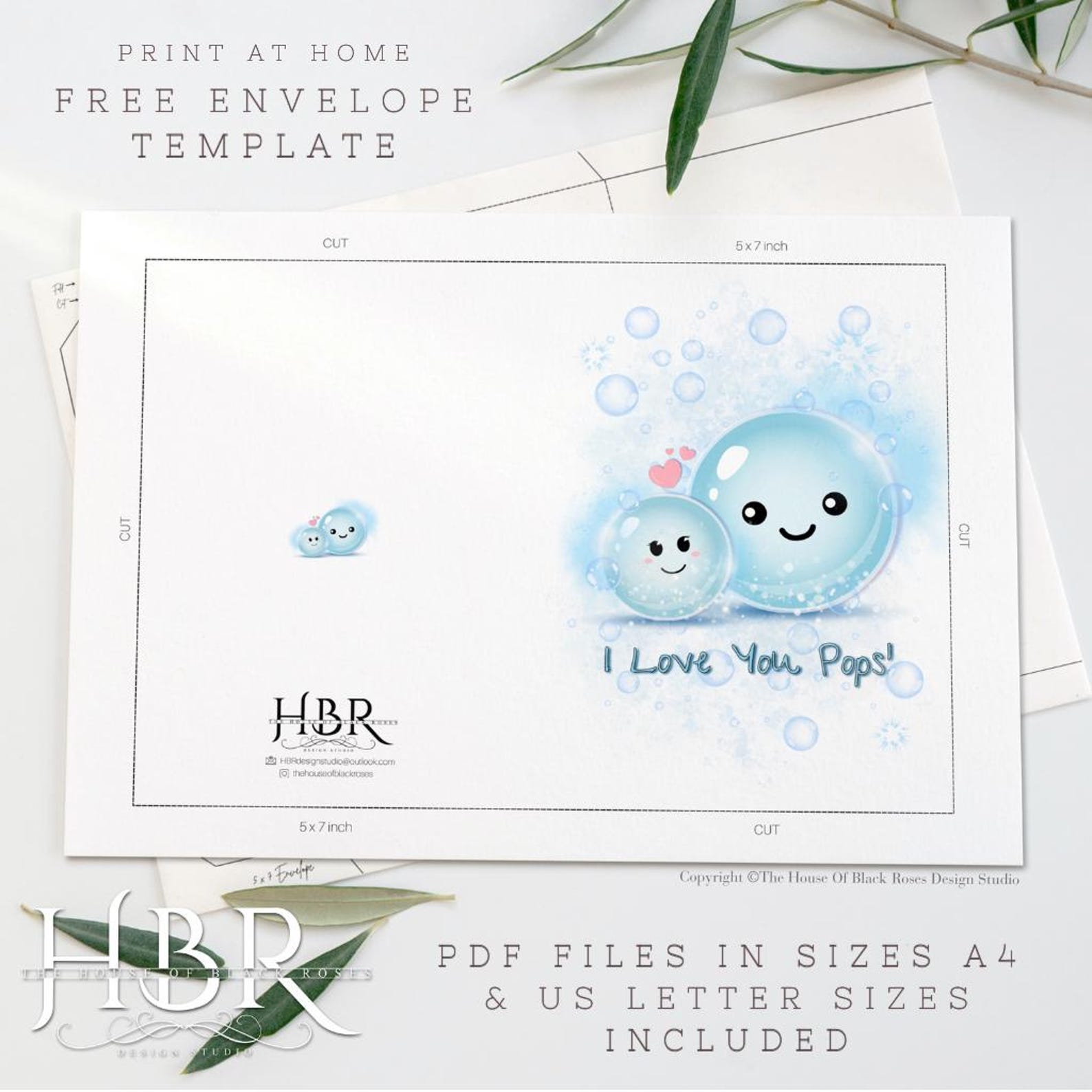 DIGITAL DOWNLOAD I Love You Pops Greeting Card Versatile Dad Birthday ...