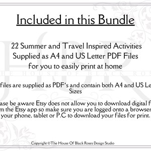 DIGITAL DOWNLOAD Summer Holiday and Travel Activity Bundle Kids Games ...