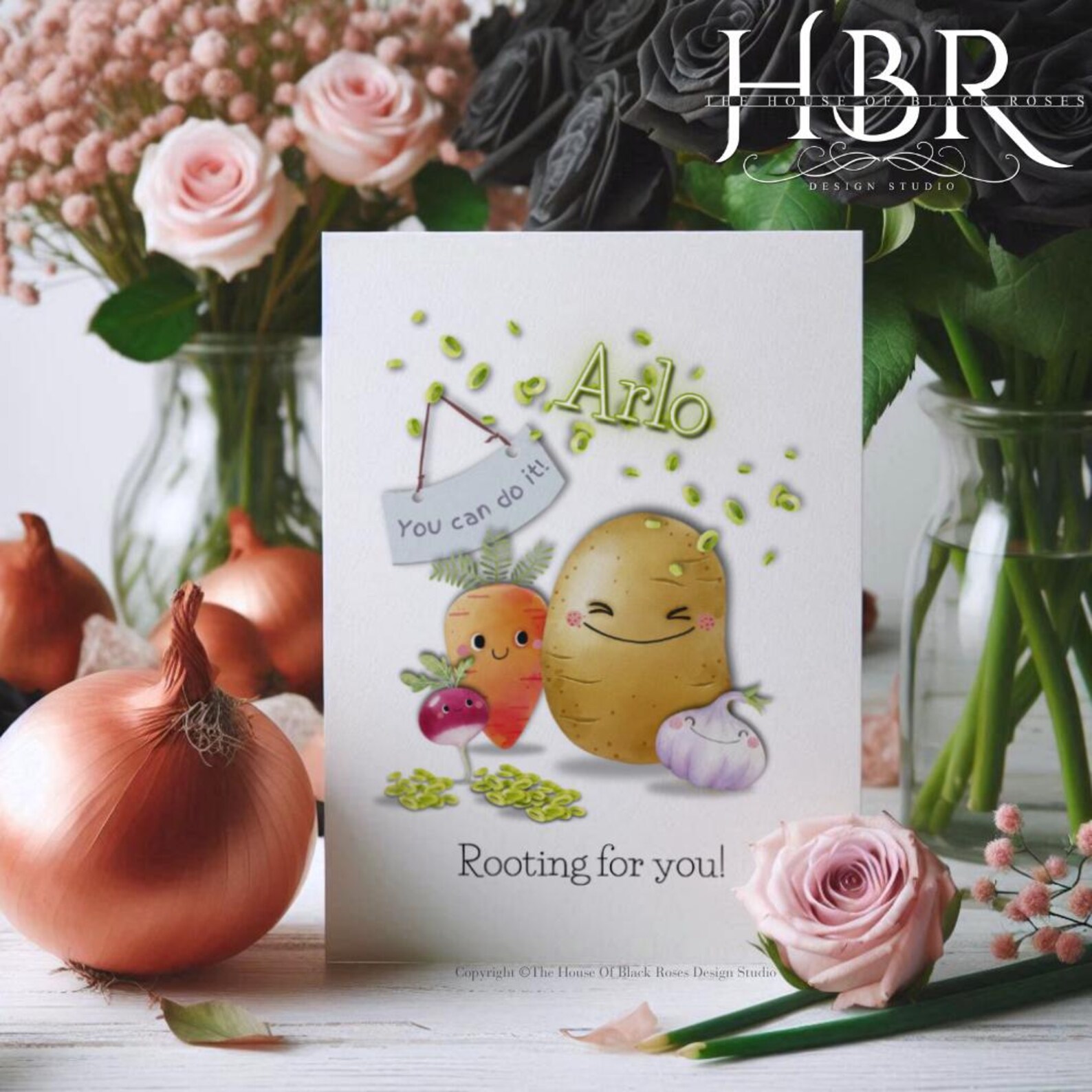 Personalised Cute Encouragement Rooting for You Greeting Card Good Luck ...
