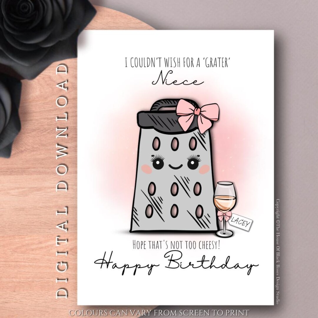 DIGITAL DOWNLOAD Personalised Couldn't Wish for a Grater Cheese Pun ...