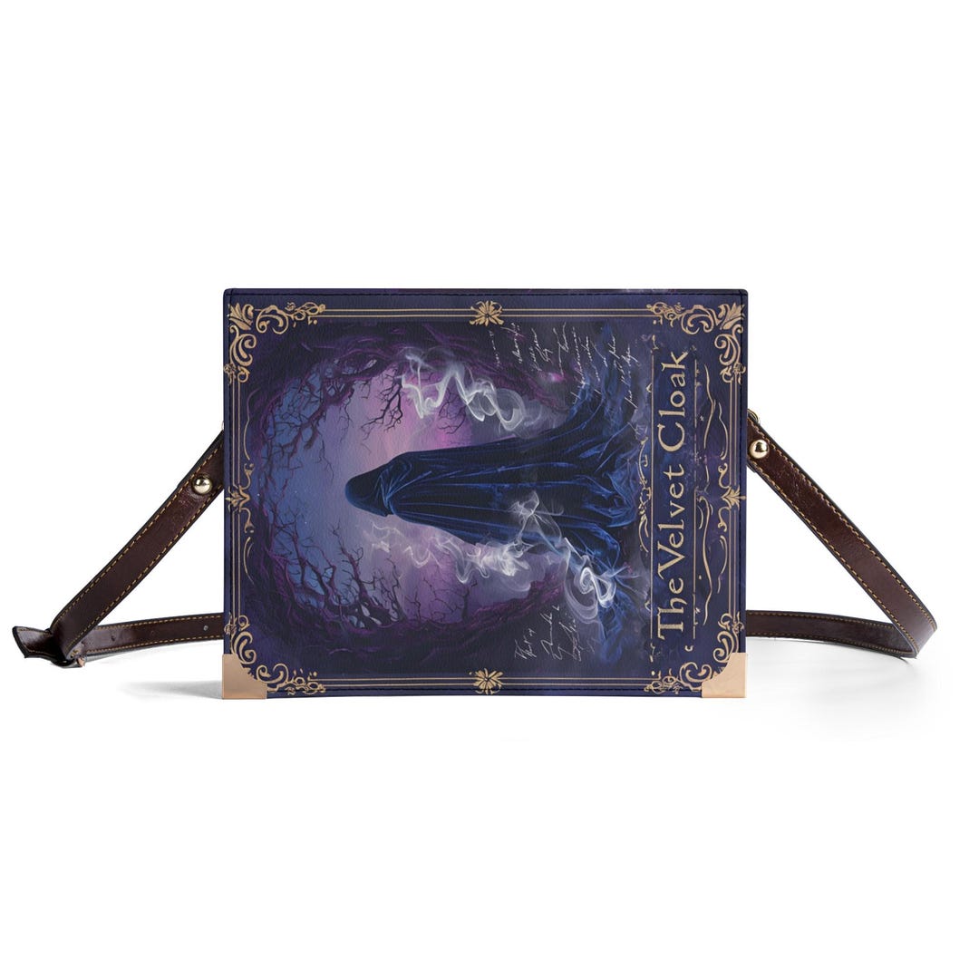Gothic Book Purse - the Velvet Cloak Handbag Book Cover Crossbody Bag ...