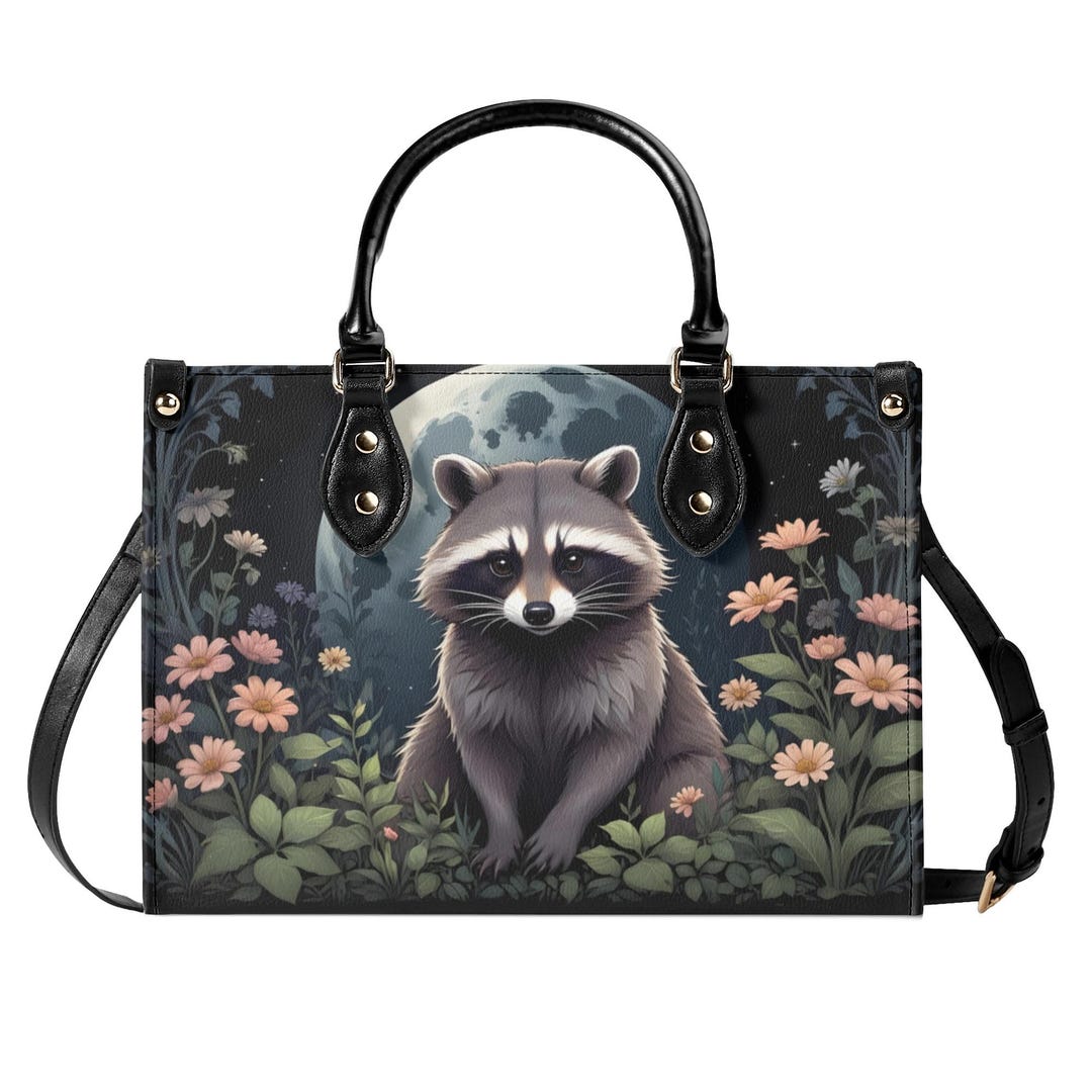 Raccoon Bag Crossbody Purse Cute Handbags Shoulder Bag Vegan Leather ...