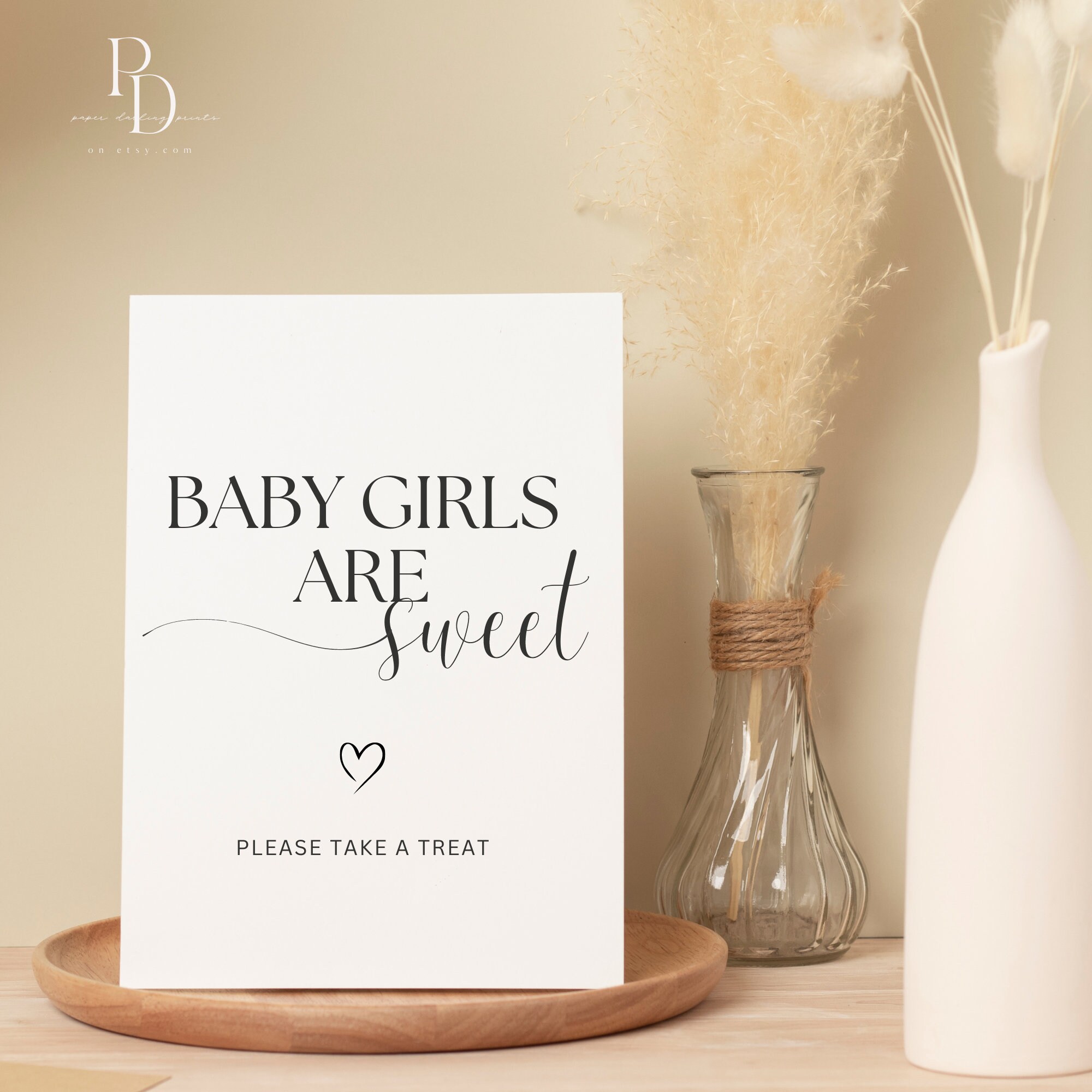 Minimalist Dessert Sign | Baby Shower Sign | Babies Are Sweet | Bar ...