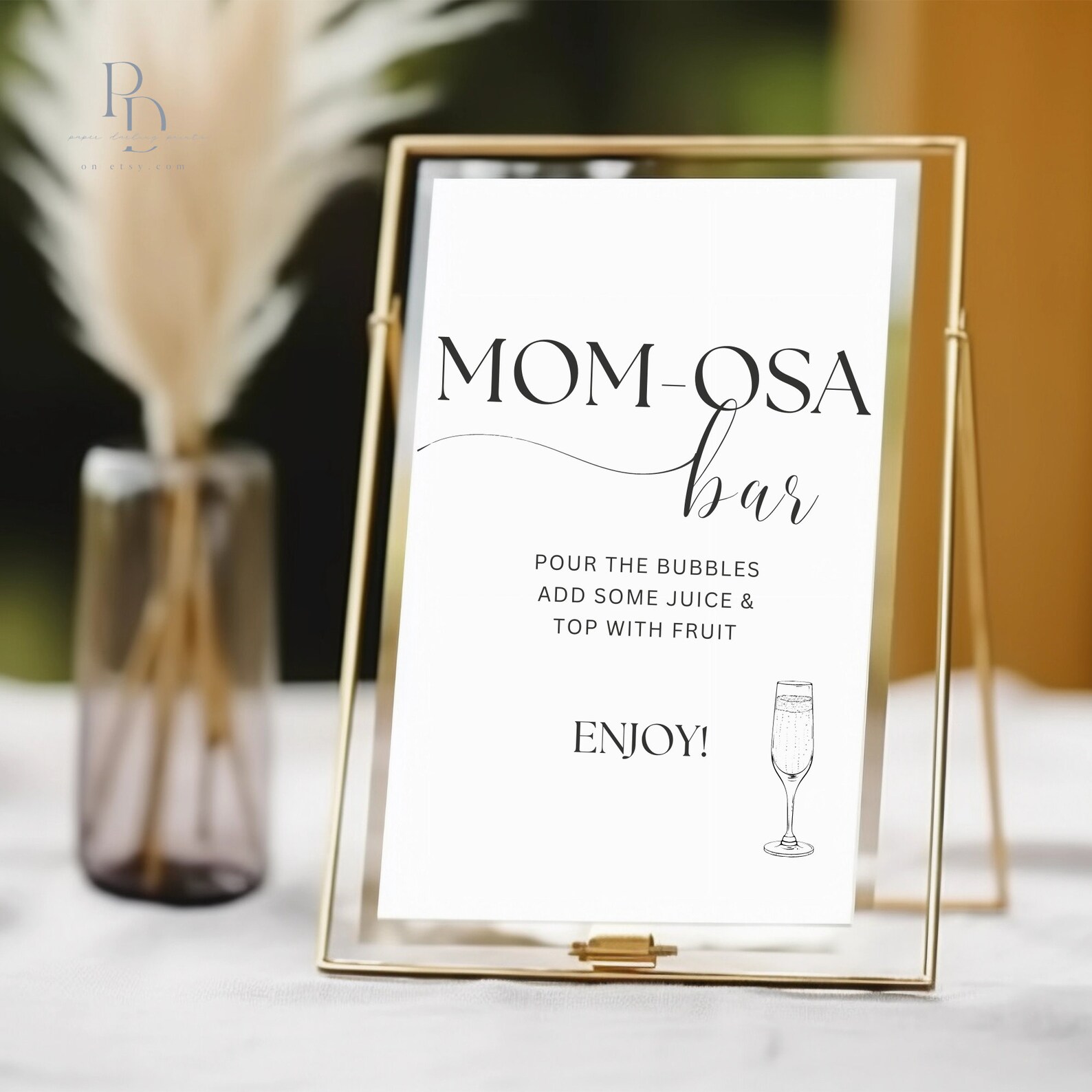 Minimalist MOM-OSA Bar Sign | Baby Shower Sign | Bar Sign | Mother's ...
