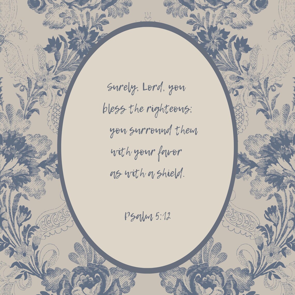 Vintage Psalm 5:12 Artwork | Christian Artwork | Bible Verse | Home ...