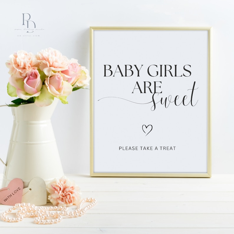 Minimalist Dessert Sign | Baby Shower Sign | Babies Are Sweet | Bar ...
