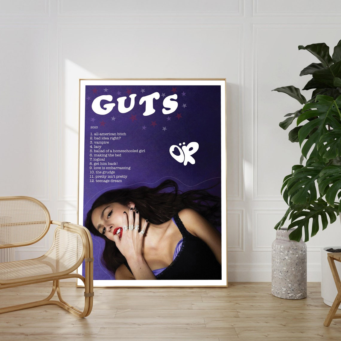 GUTS Olivia Rodrigo Album Print Satin Poster | Album Poster | Music ...