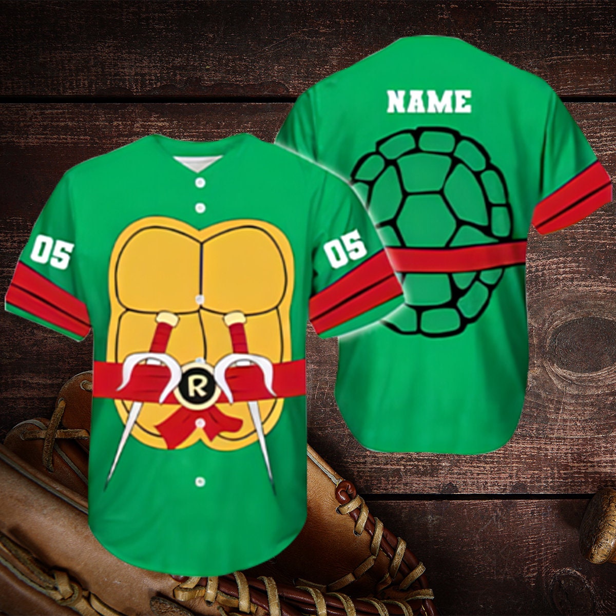 Custom Name Teenage Mutant Ninja Turtles Mutant Mayhem Movie Baseball ...