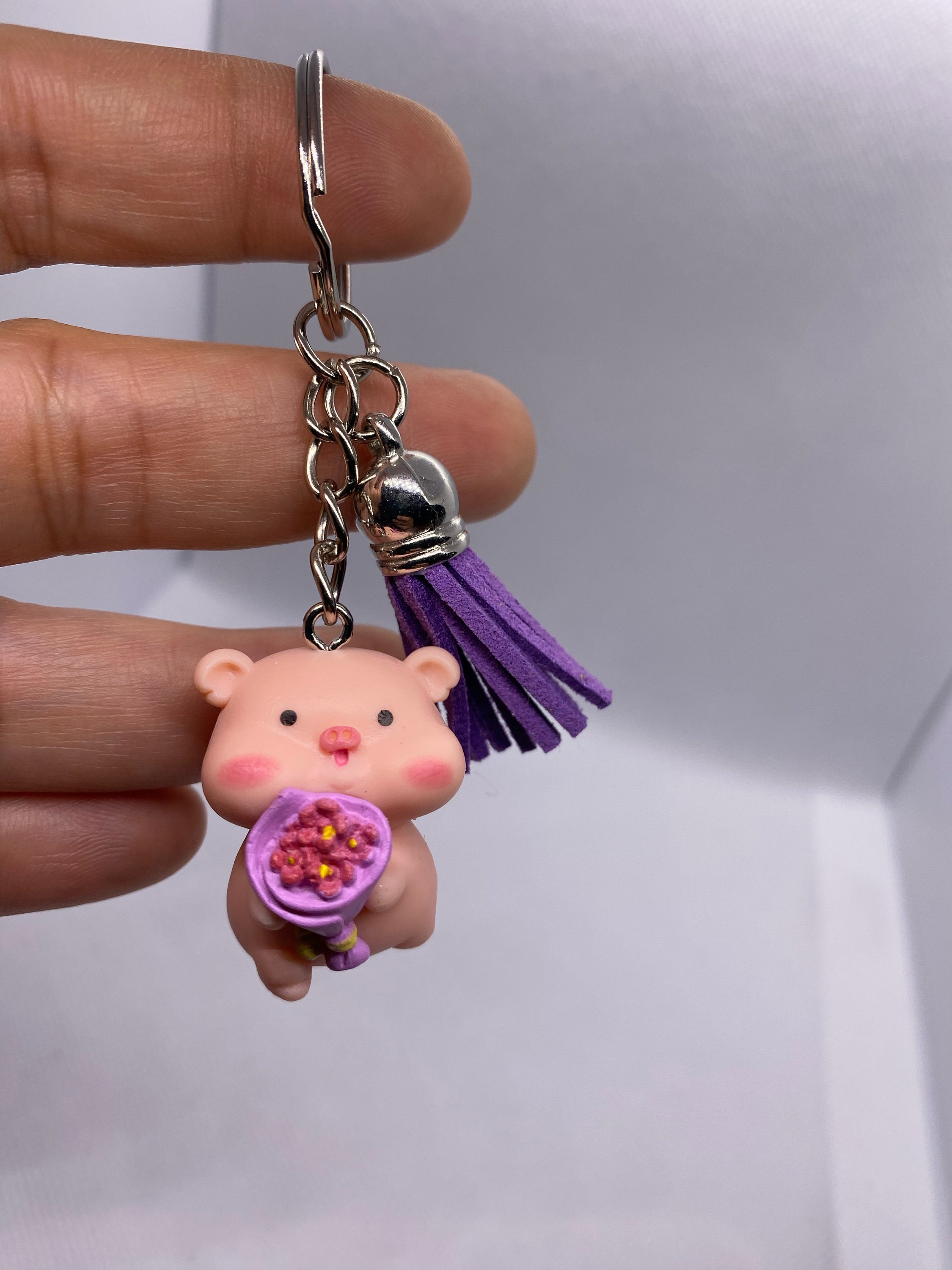 Cute Keychains, Piggys, Cat, Mouse, Cow - Etsy