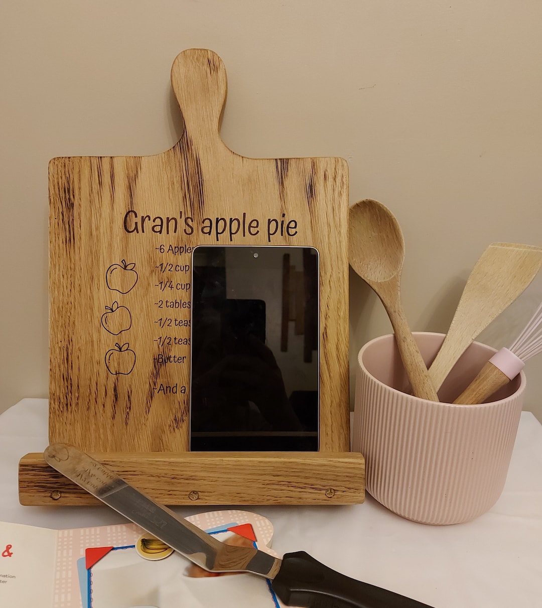 Oak Recipe Stand Personalised Recipe Stand Personalised - Etsy