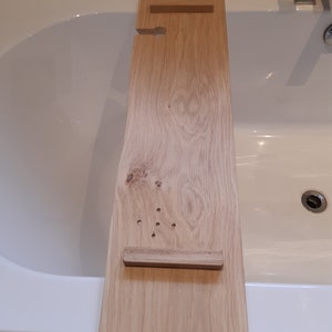 Oak Bath Caddy, Bath Caddy, Bath Tray, Bathroom Accessories, Bathroom ...