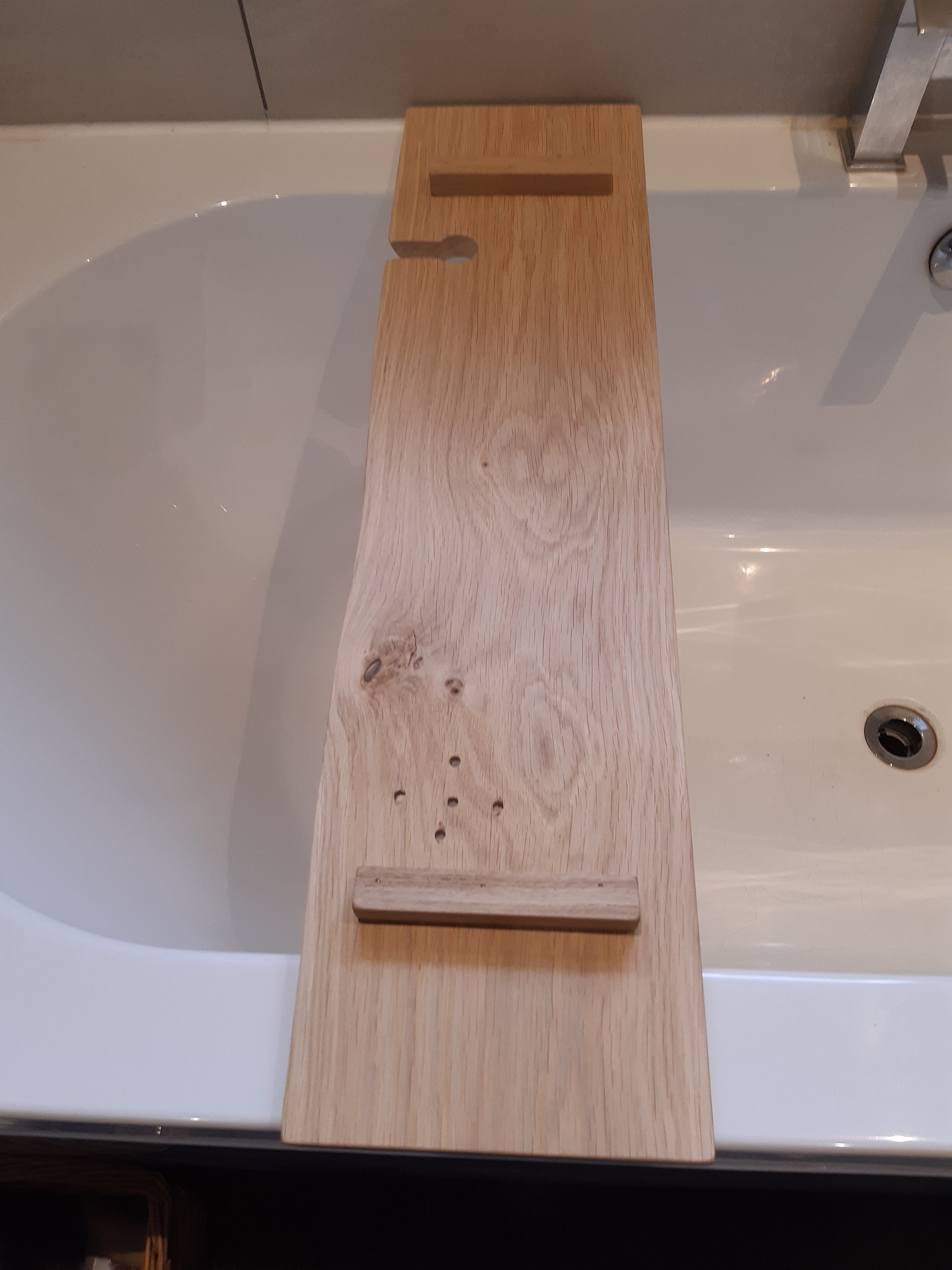 Oak Bath Caddy, Bath Caddy, Bath Tray, Bathroom Accessories, Bathroom ...
