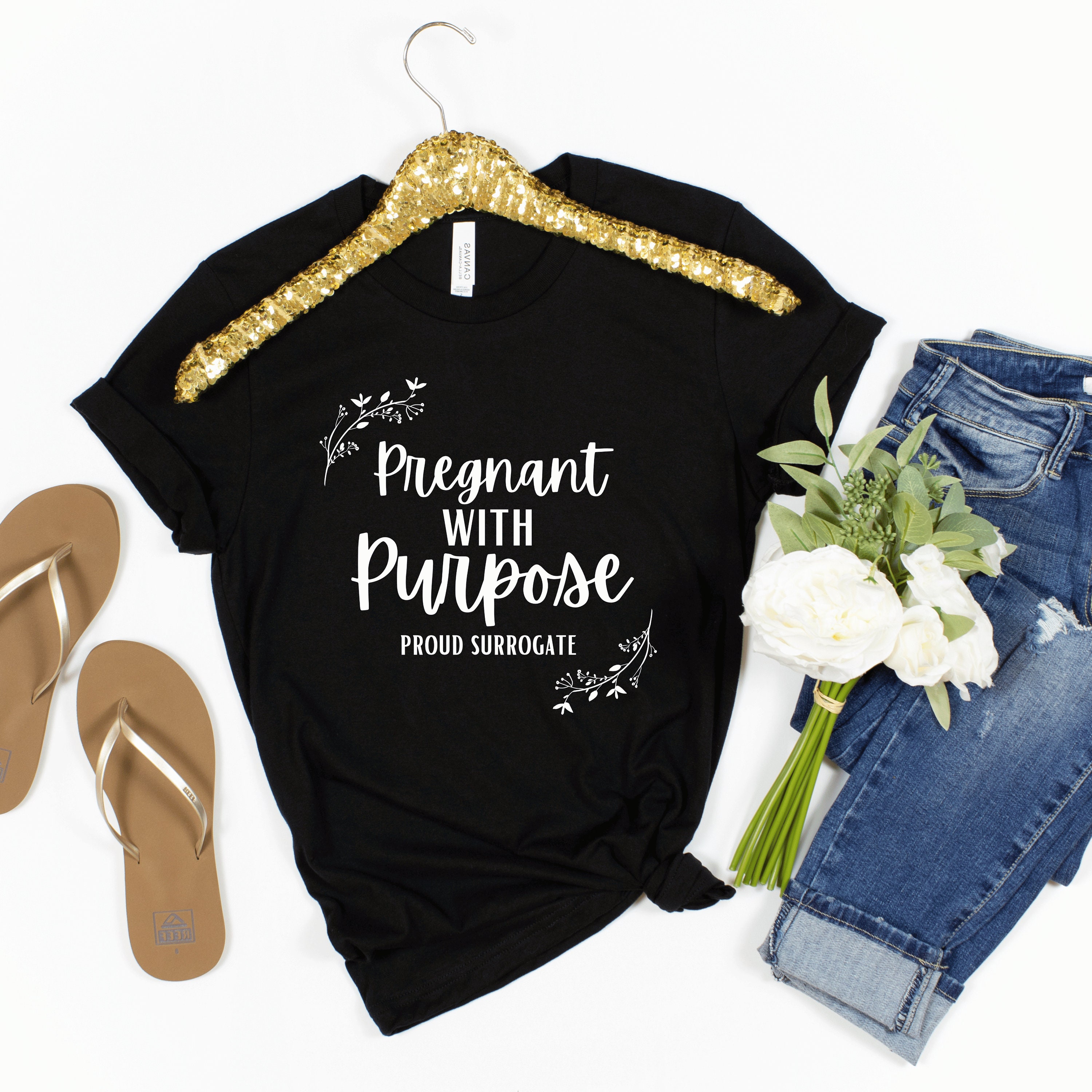 Pregnant With Purpose Surrogate Shirt | Powerful Tshirt for Proud ...