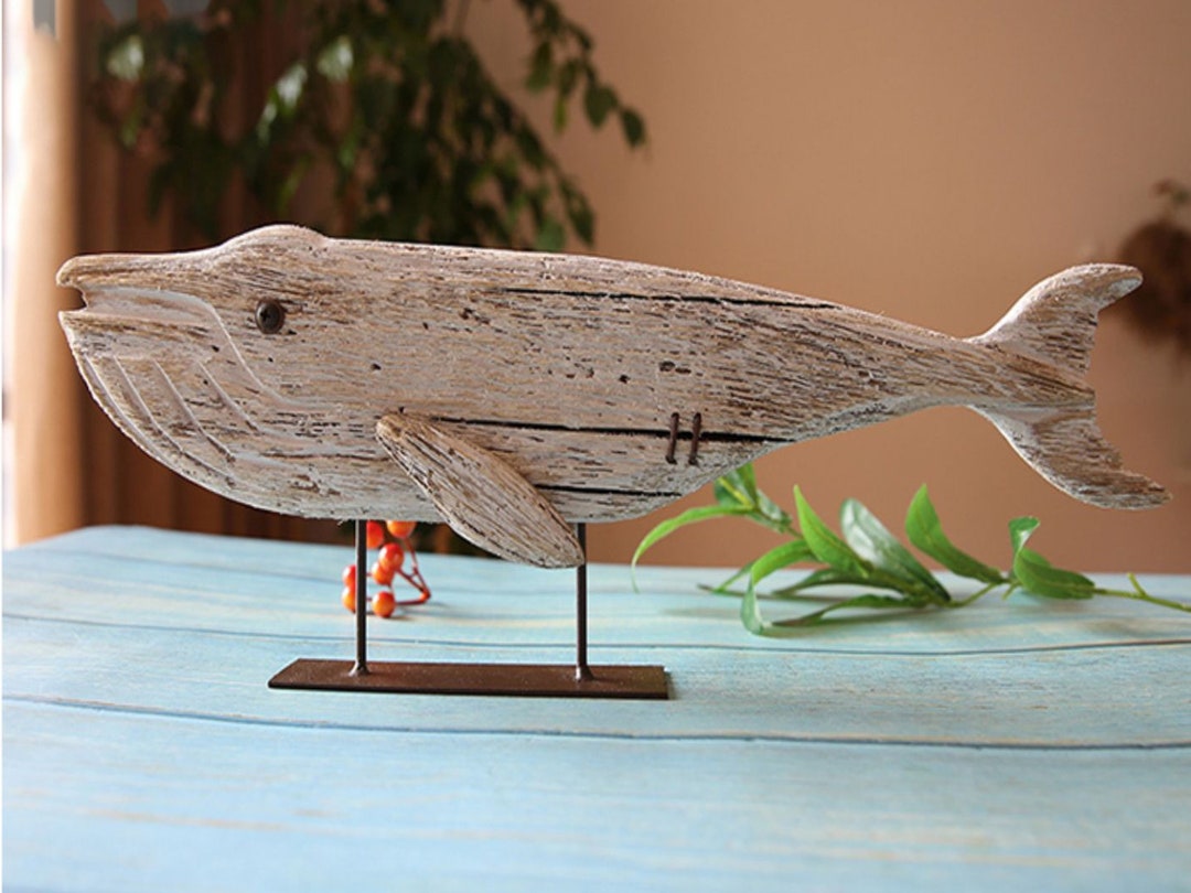 Driftwood Whale Shark Art Rustic Wood Sculptures Home Decor - Etsy