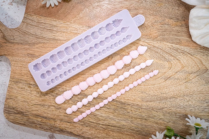 Piped Shell Border Silicone Mould - Etsy