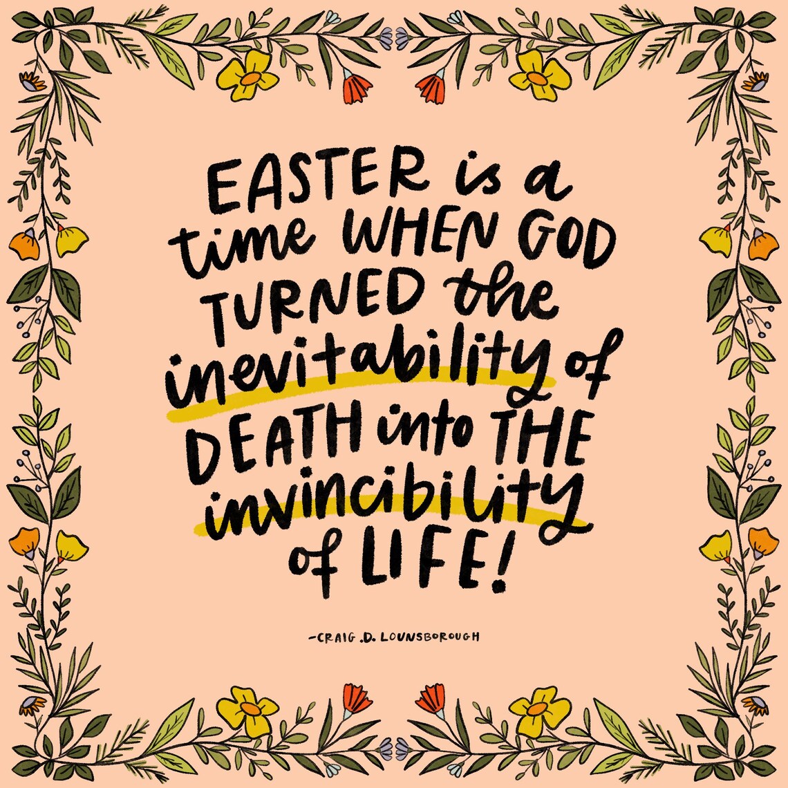 Life - Easter Print - Etsy