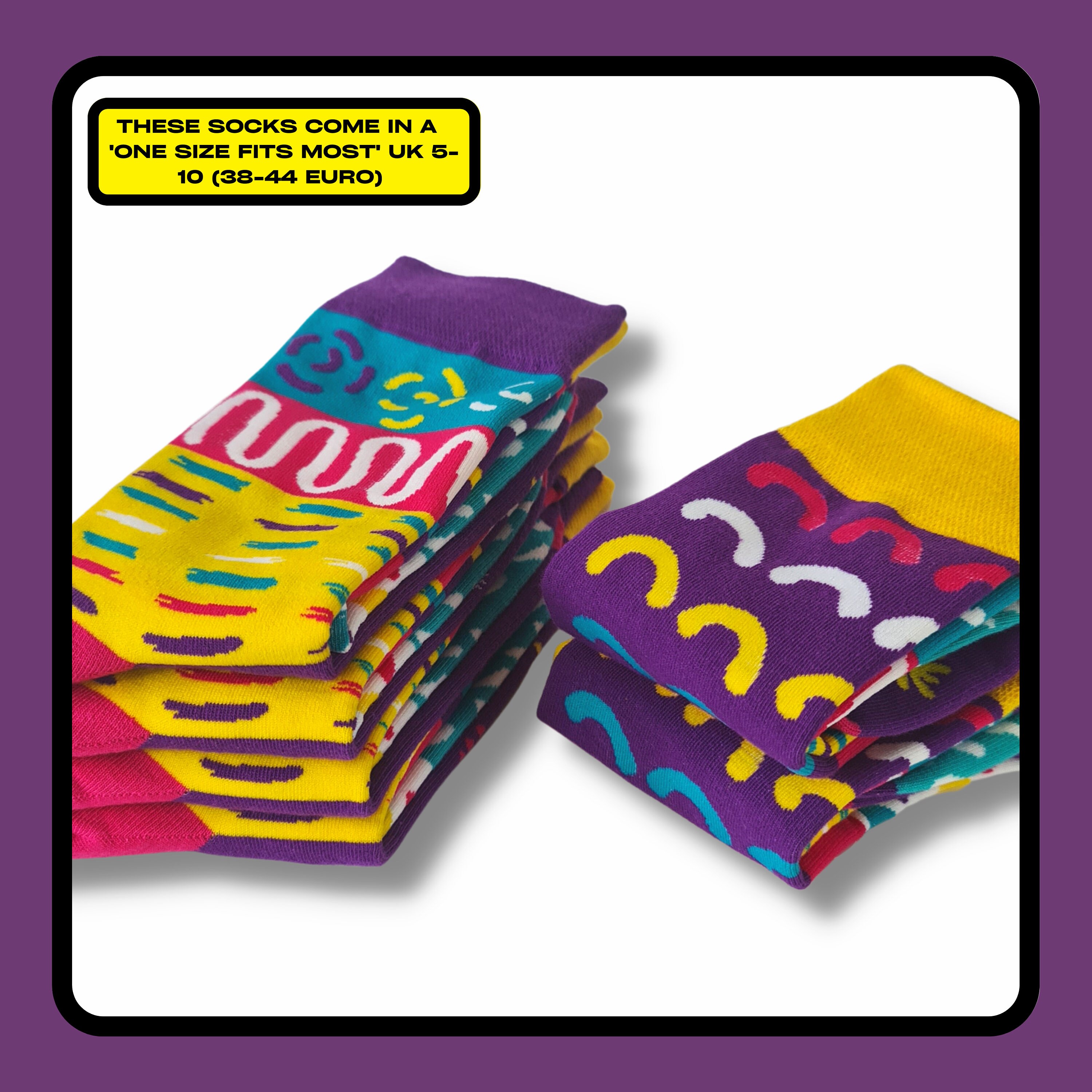 Doodle Odd Socks Happy Funky Mismatched Socks Novelty Gift - Etsy UK