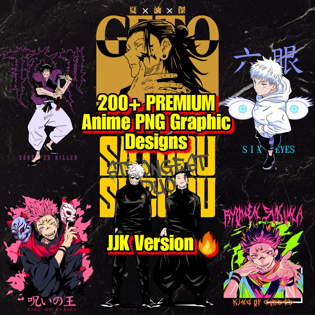 200 PREMIUM Anime PNG Graphid Designs Print on Demand - Etsy UK