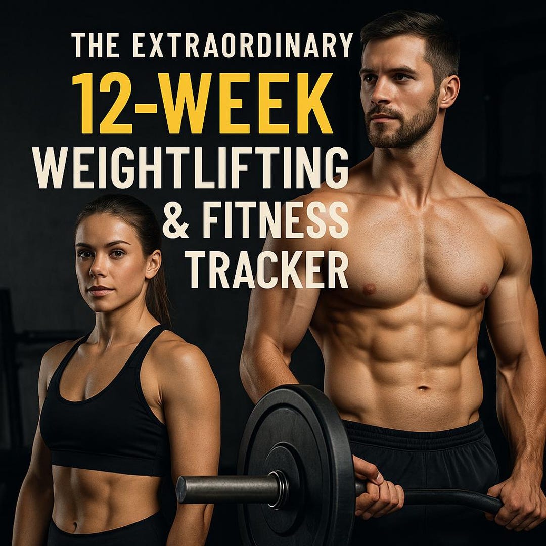 12-week Weightlifting & Fitness Planner: Google Sheets Workout Tracker ...