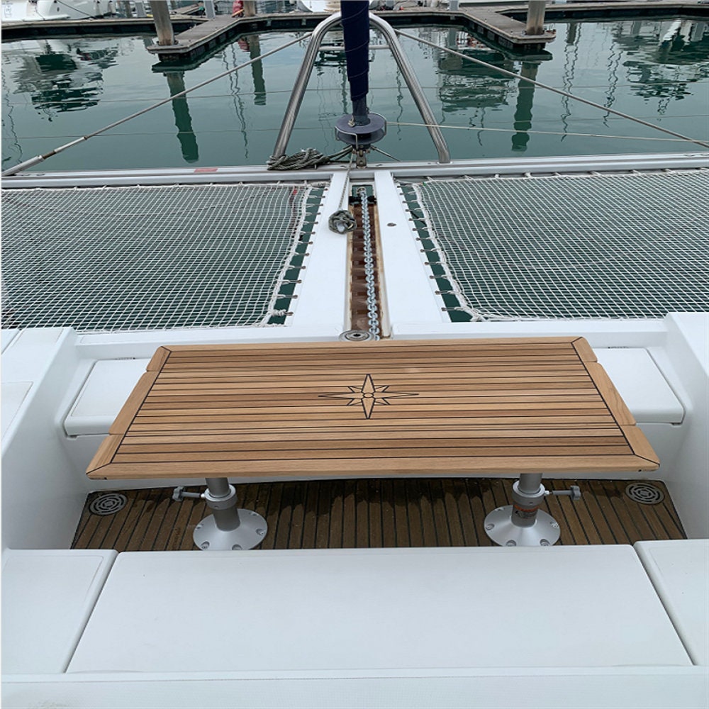 Boat Rectangular Folding Teak Table Top Two Wing 4 Sizes Marine Boat RV ...