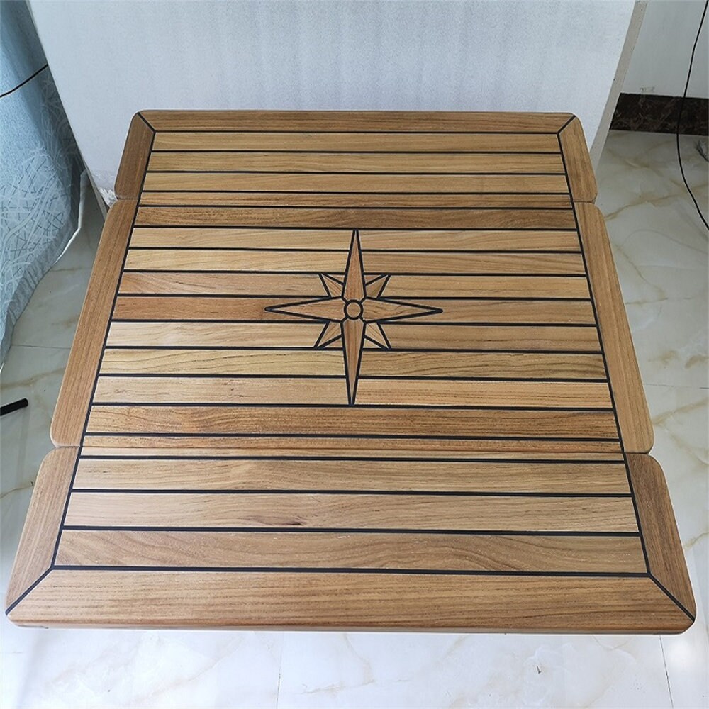 Boat Rectangular Folding Teak Table Top Two Wing 4 Sizes Marine Boat RV ...