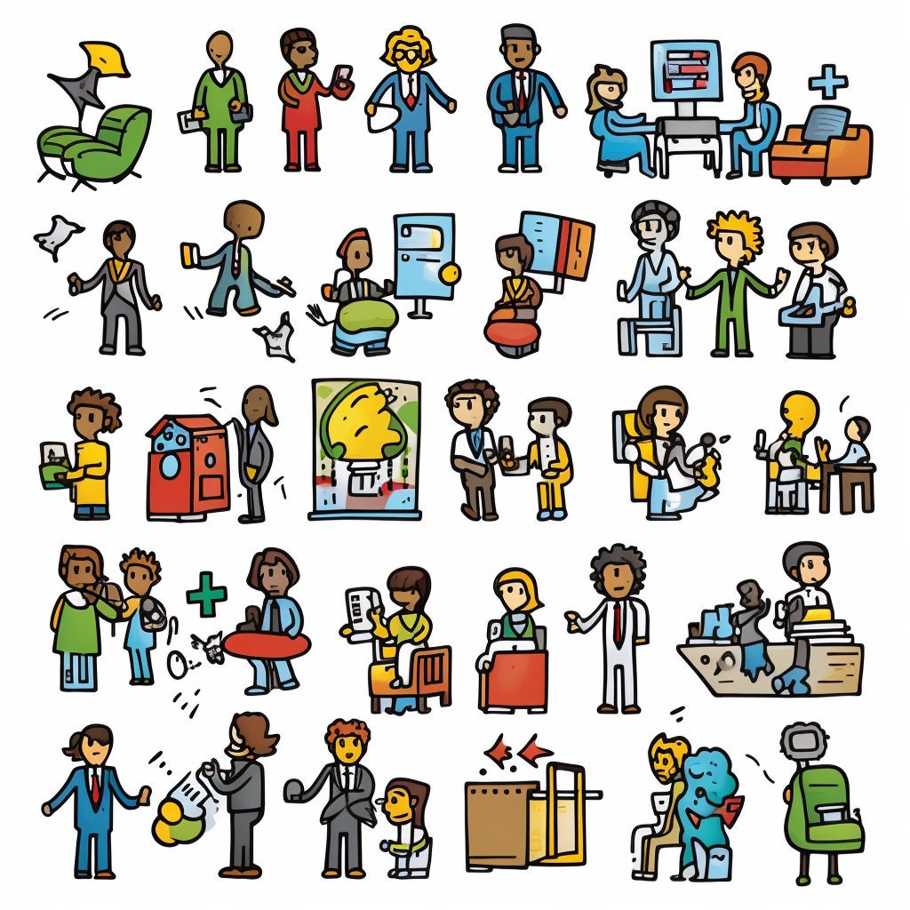 Professional Office Clipart Collection: High-quality Workers ...
