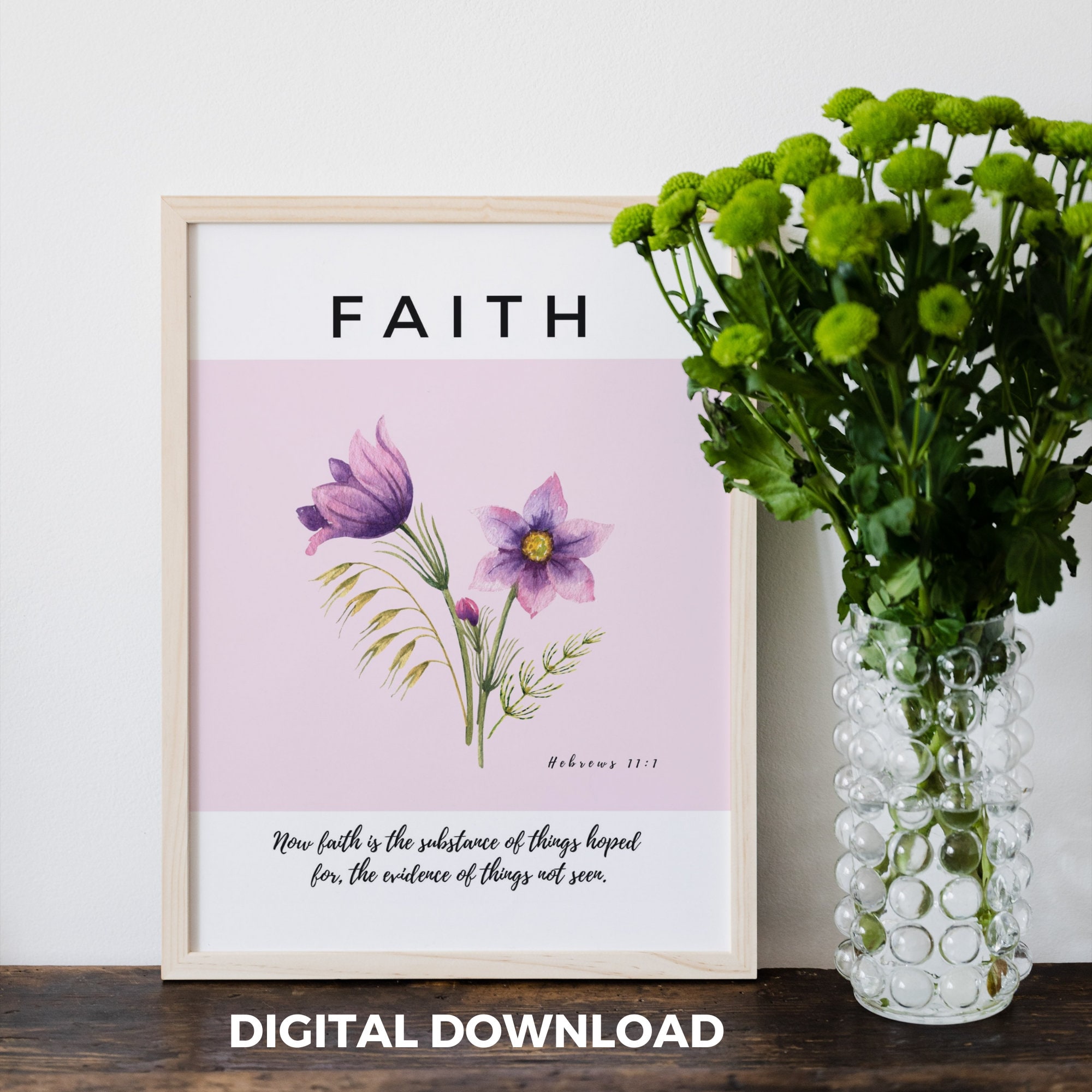Bible Verse Digital Wall Art Printable Download/faith Hope - Etsy