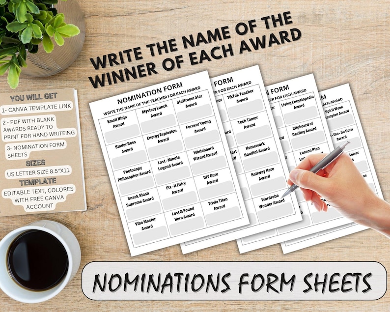 100 Funny Editable Teacher Awards Certificates, Canva Template, Teacher ...