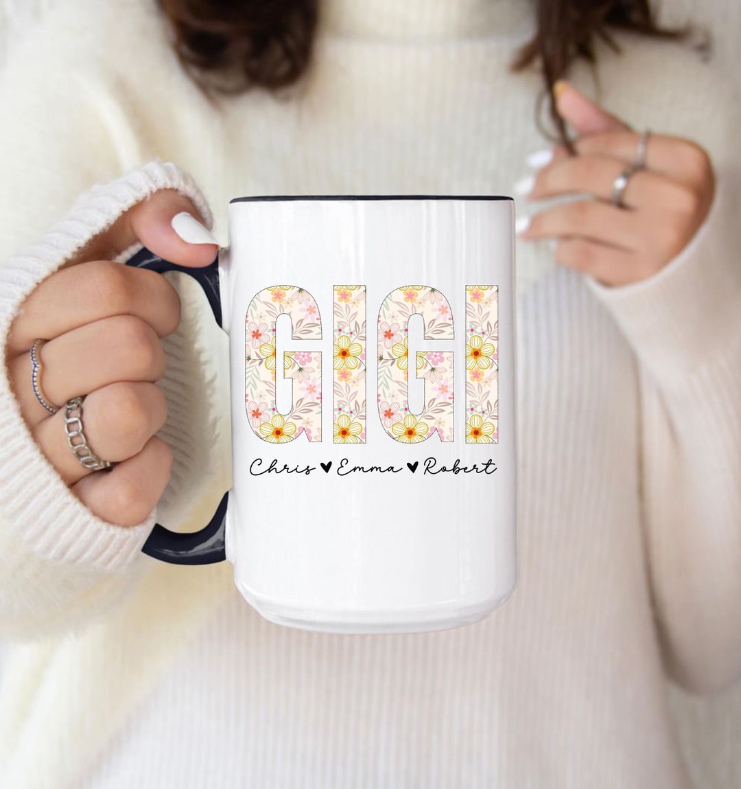 Gigi Mug With Grandkids Names, Gigi and Papa Mugs, Grandparents ...