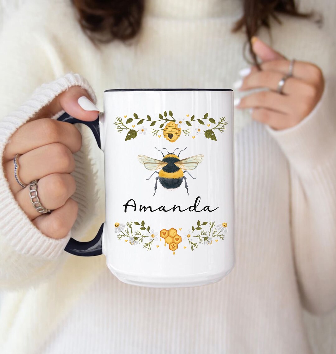 Bee Cup Personalized, Bee Mug Personalized, Bee Gifts, Bee Coffee Mug ...