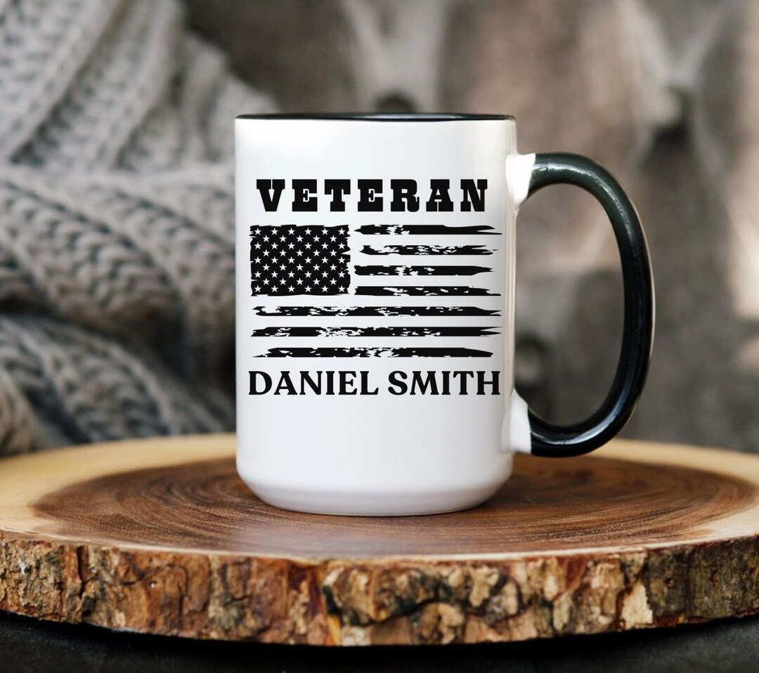 Personalized Veteran Mug, Gift for Veterans Day, Military, American ...