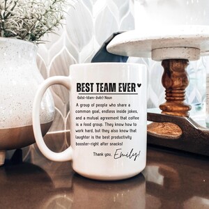 Best Team Gifts for Coworker Mug Custom Coworker Personalized Team ...
