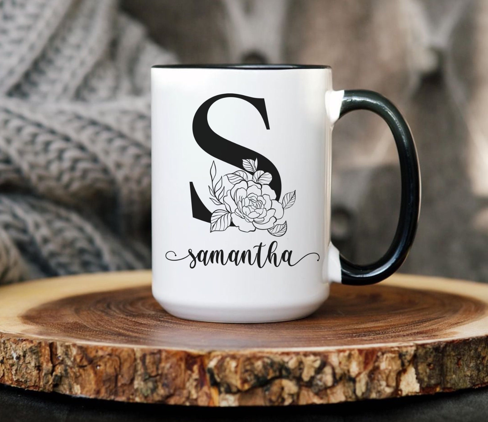 Personalized Coffee Mug, Personalized Name Coffee Cup, Initial Mugs ...