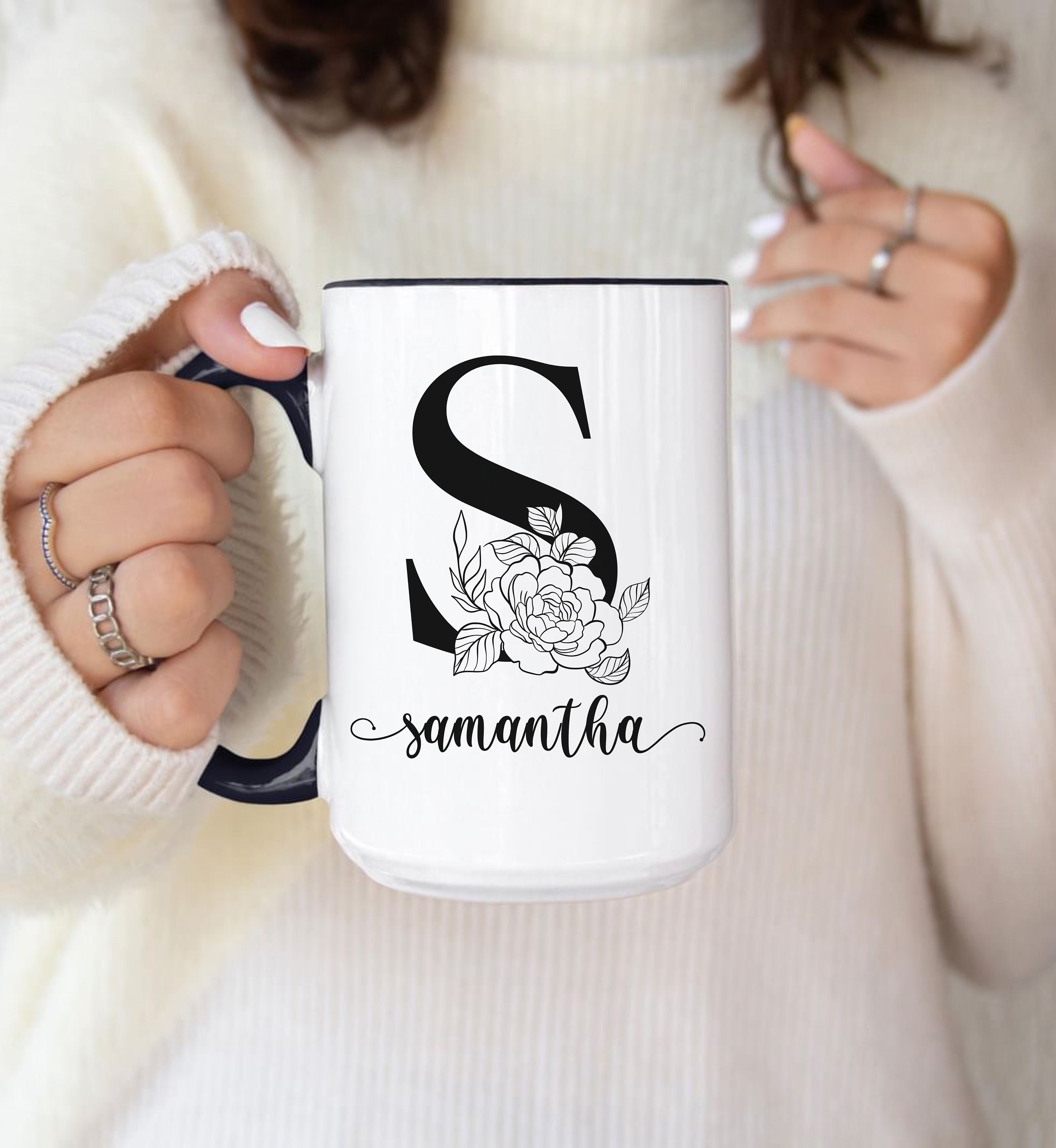 Personalized Coffee Mug, Personalized Name Coffee Cup, Initial Mugs ...