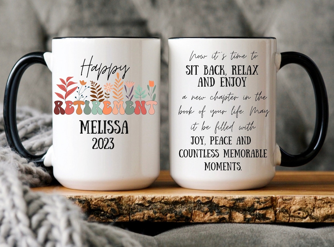 Personalized Happy Retirement Mug • Custom Retirement Mugs • Retired ...