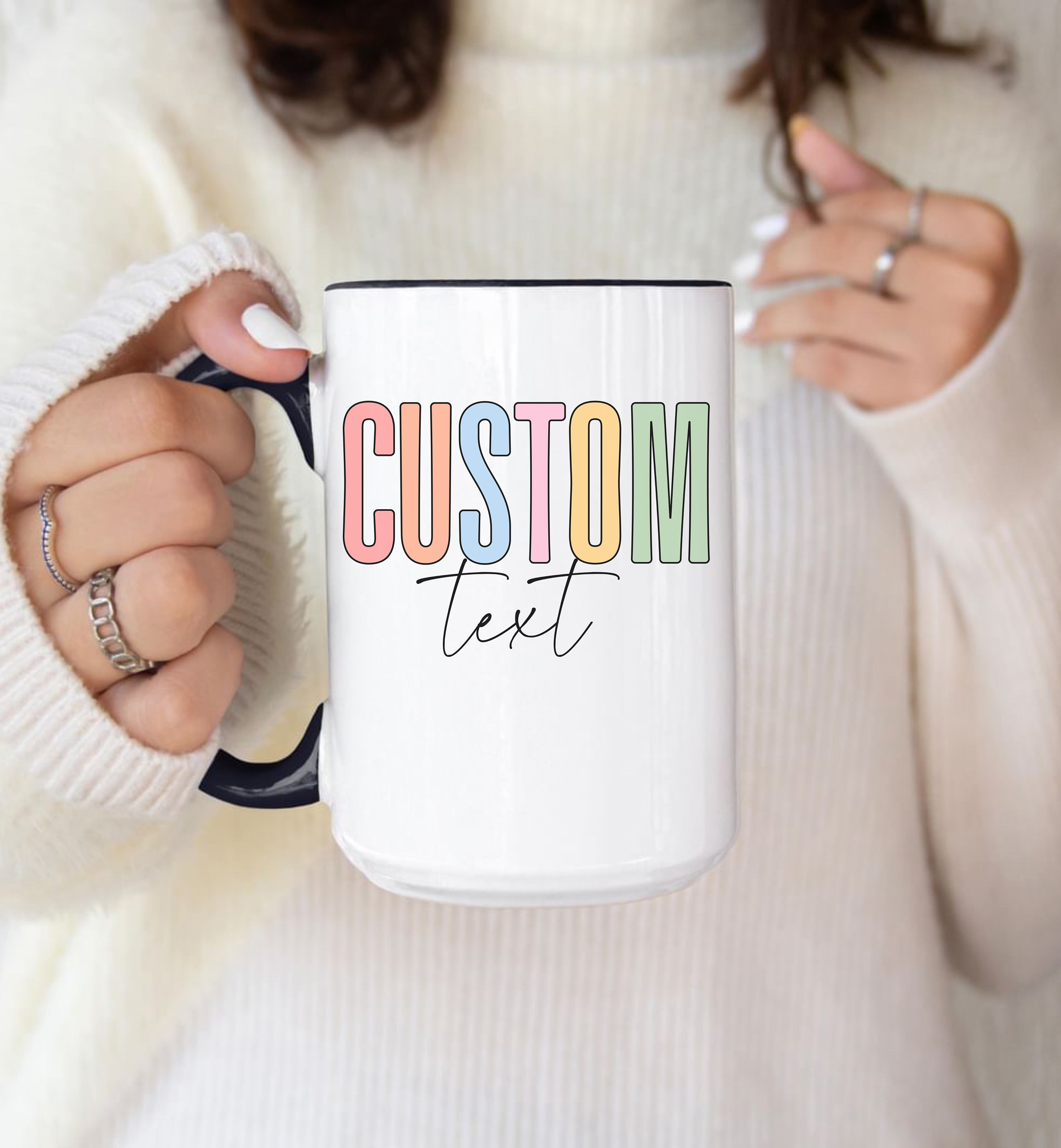 Custom Text Mug, Custom Logo Mug, Custom Photo Mug, Custom Picture Mug ...