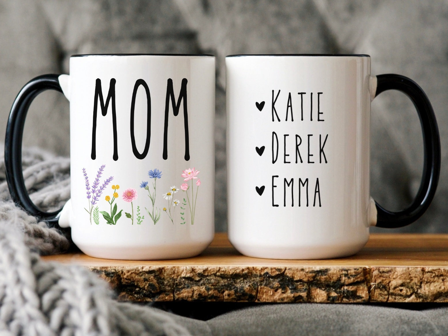 Personalized Mom Mug, Mothers Day Gift, Mom With Kids Names Mom Grandma ...