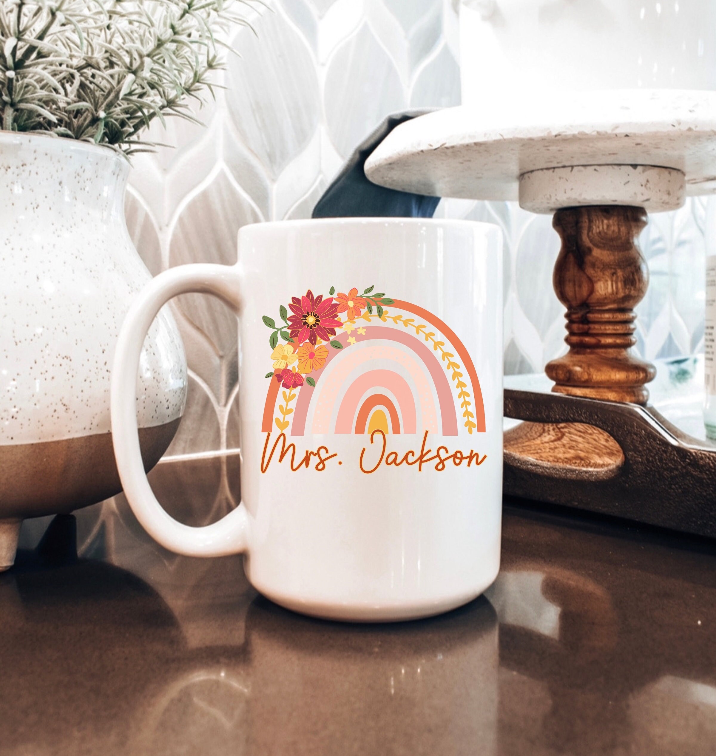 Custom Teacher Mug With Name, Teacher Travel Mug, Teacher Appreciation ...