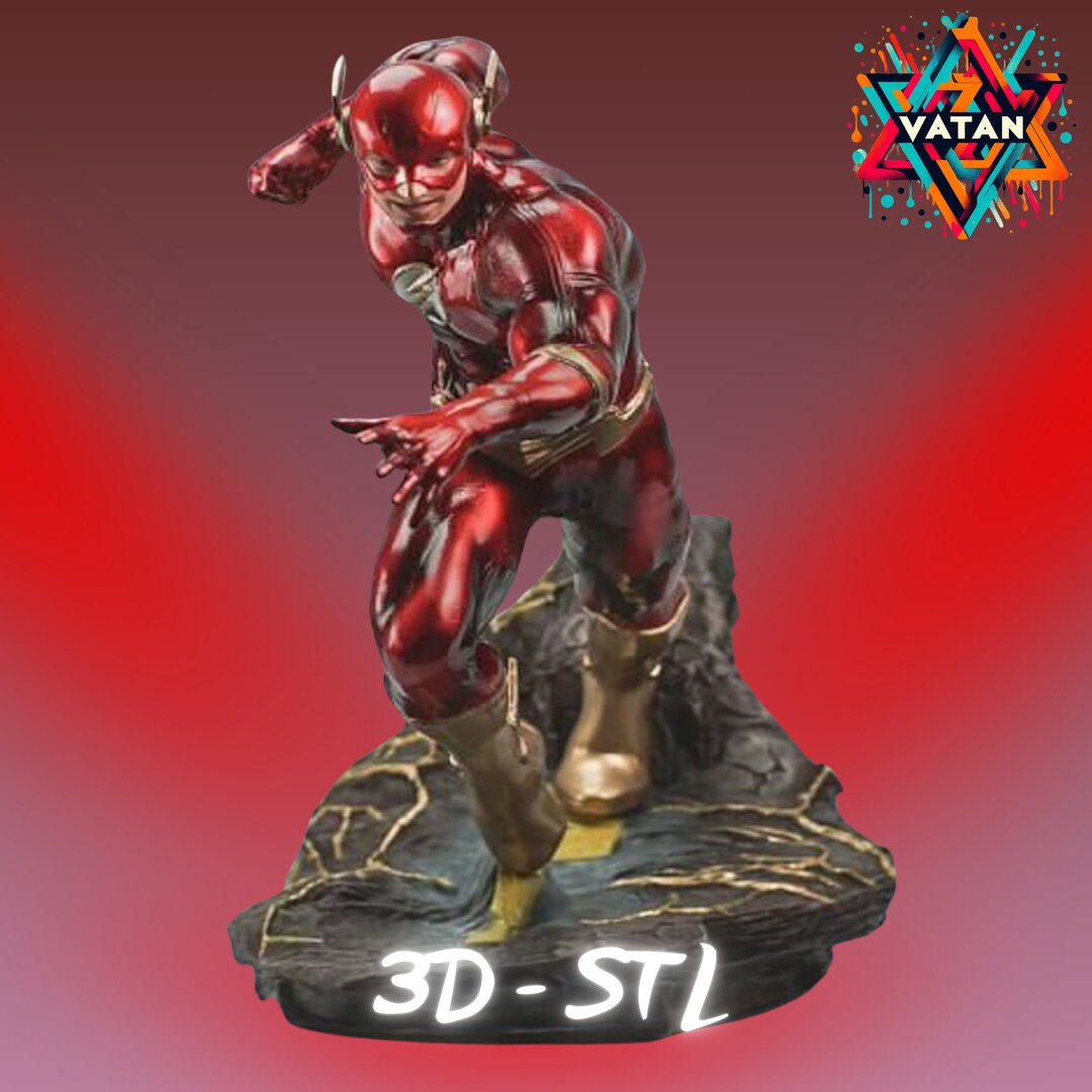 The Flash, 3D Printing Stl, 3D Print File Stl, 3D Stl Files, Digital ...
