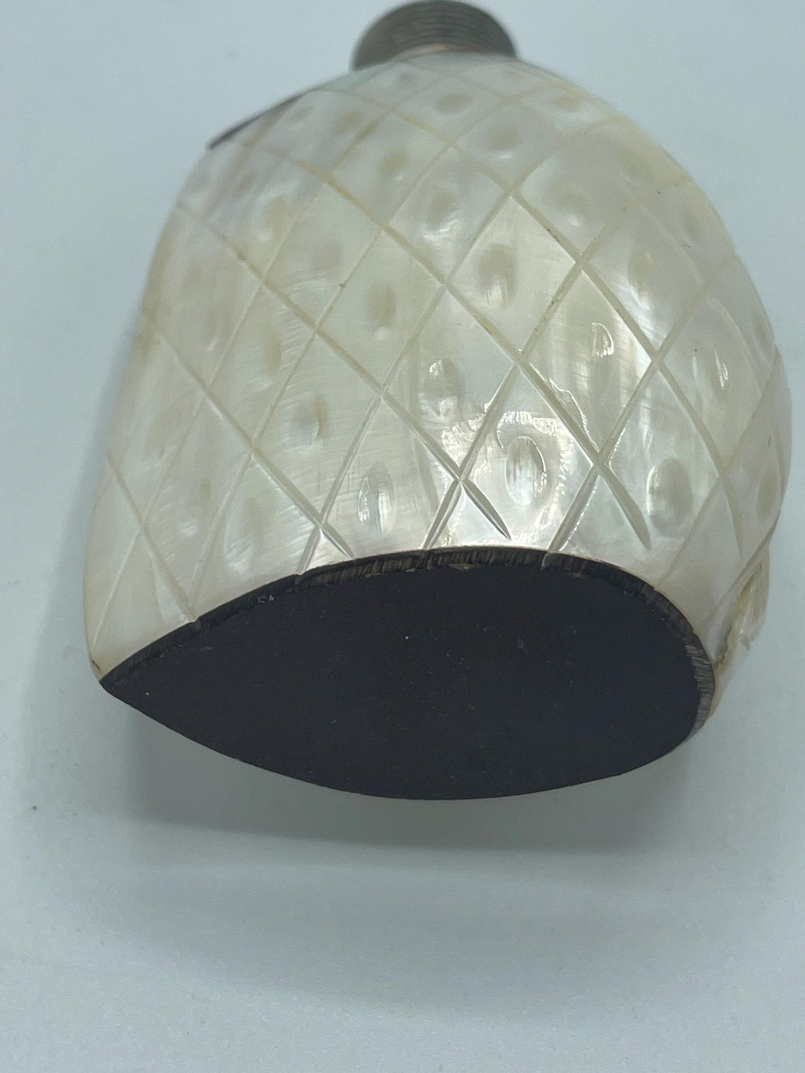 Vintage Etched Mother of Pearl Perfume Bottle With Matching Screw-top ...