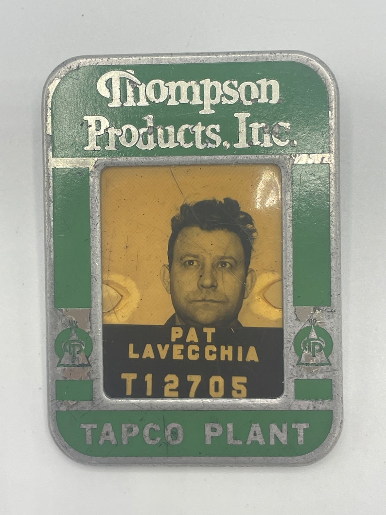 Vintage Thompson Products TAPCO Plant Employee Badge Pin Euclid Ohio ...