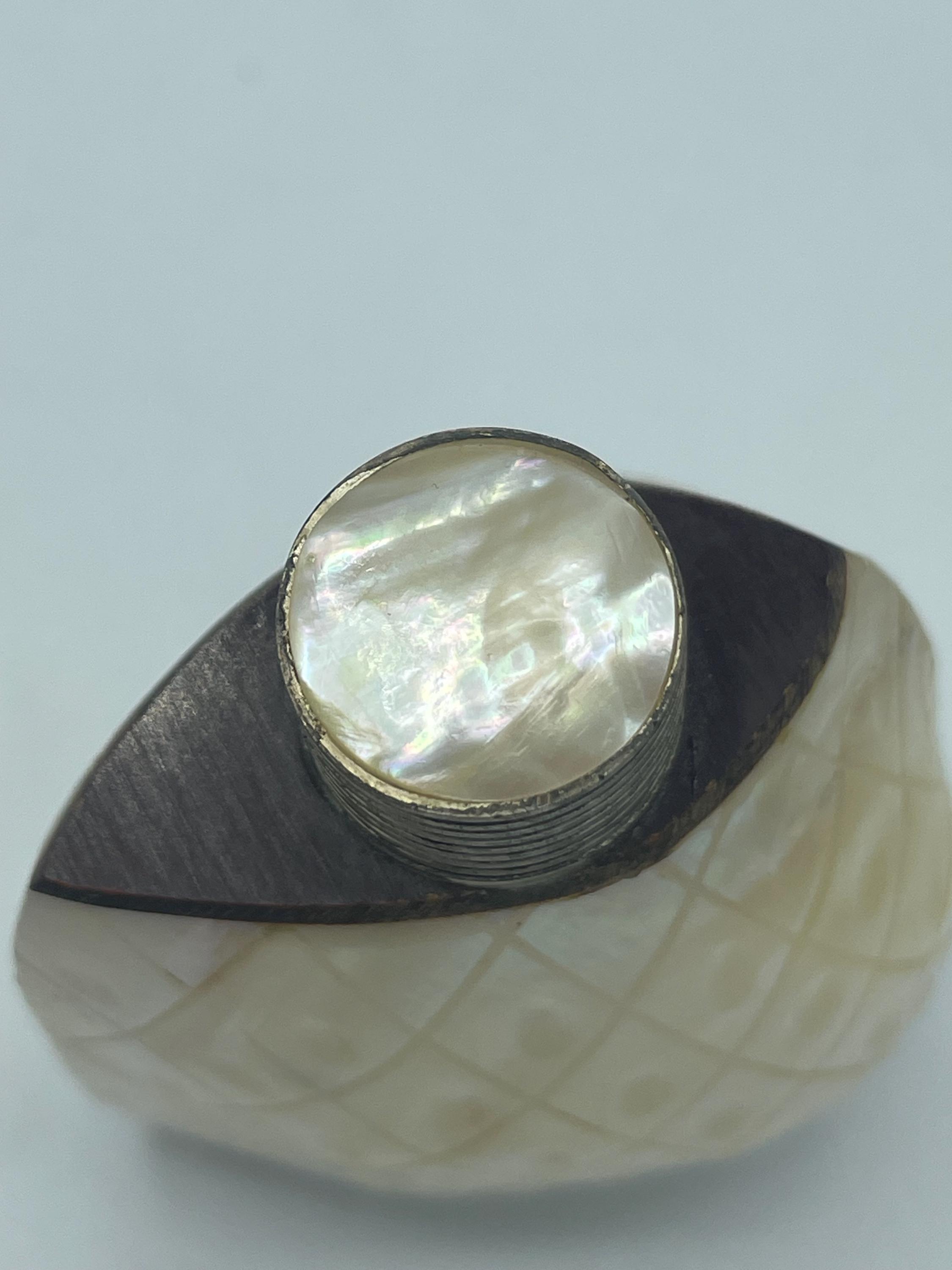 Vintage Etched Mother of Pearl Perfume Bottle With Matching Screw-top ...