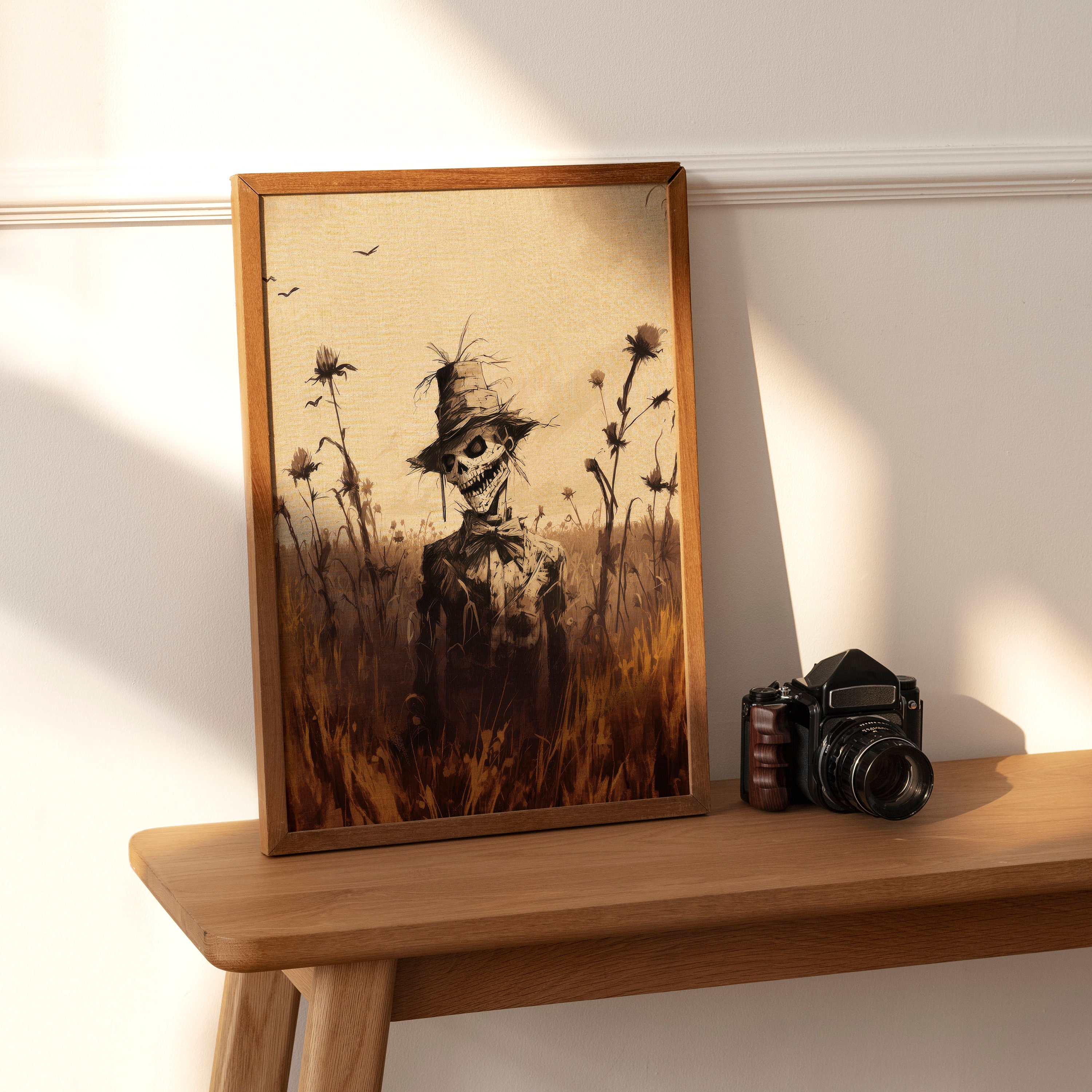 Vintage Scarecrow Printable Wall Art Spooky Bedroom Living - Etsy